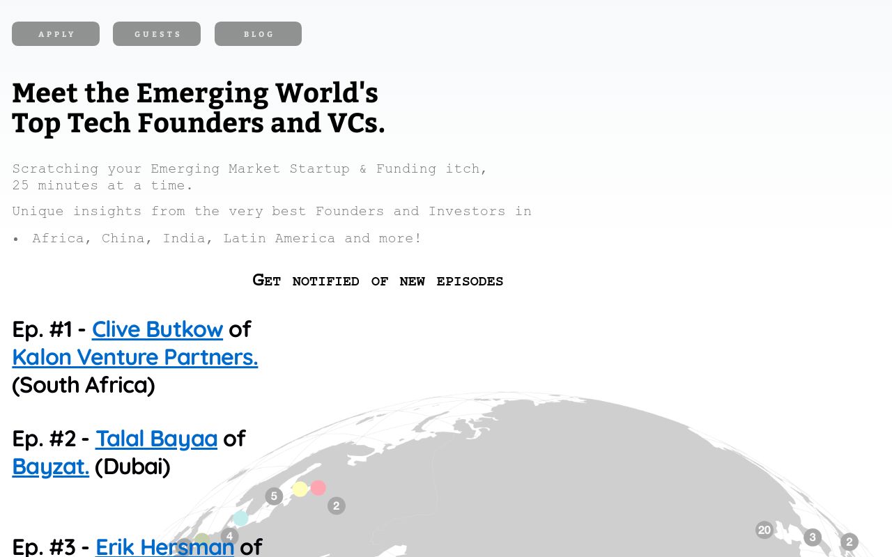 Emerge: Meet the Top Founders and Investors from Emerging Markets.